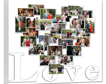 Heart photo collage | Etsy