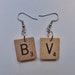 Scrabble Earrings All letters available Choose any Initials
