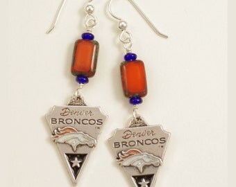 Items similar to Denver Broncos Earrings on Etsy