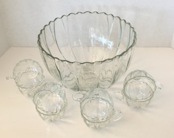 Vintage punch bowl | Etsy