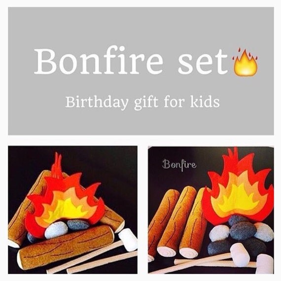 Etsy Pretend felt food felt bonfire set play by TomomoHandmade