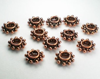 Copper Beads 144 Solid Copper 5mm Bicone Beads Bright Copper