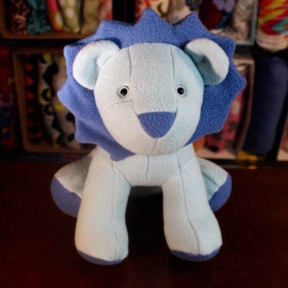 Little Boy Blue Stuffed Lion by bynichole on Etsy