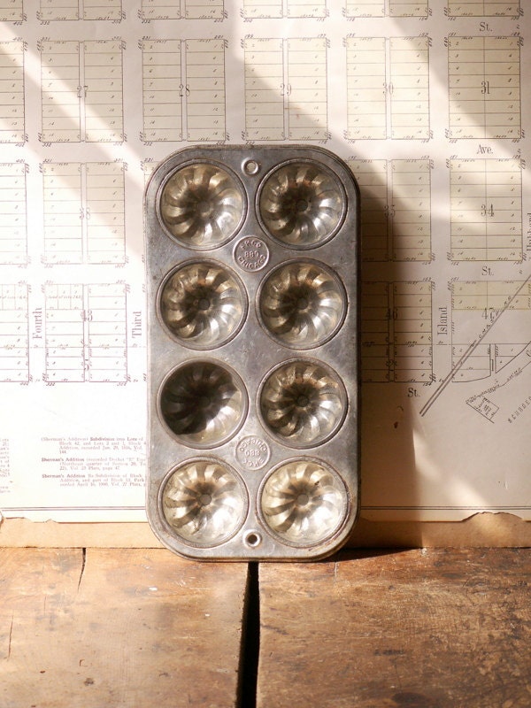 Vintage Small Rectangular Metal Bundt Pan – Turks Turban Baking Pan ...