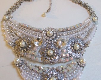 Unique fabric bib necklace related items | Etsy