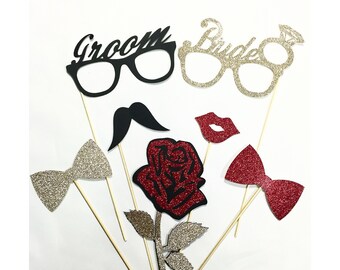 32 piece Wedding photo booth prop set combo by LeStudioRose