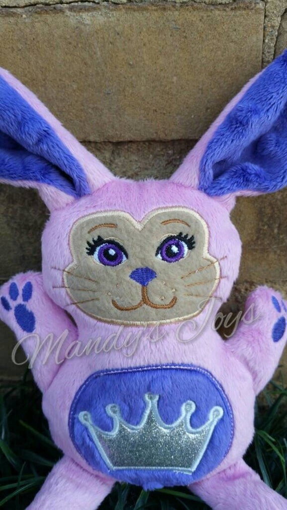 Princess Bunny Stuffed Animal Pastel Bunny Plushie Bunny