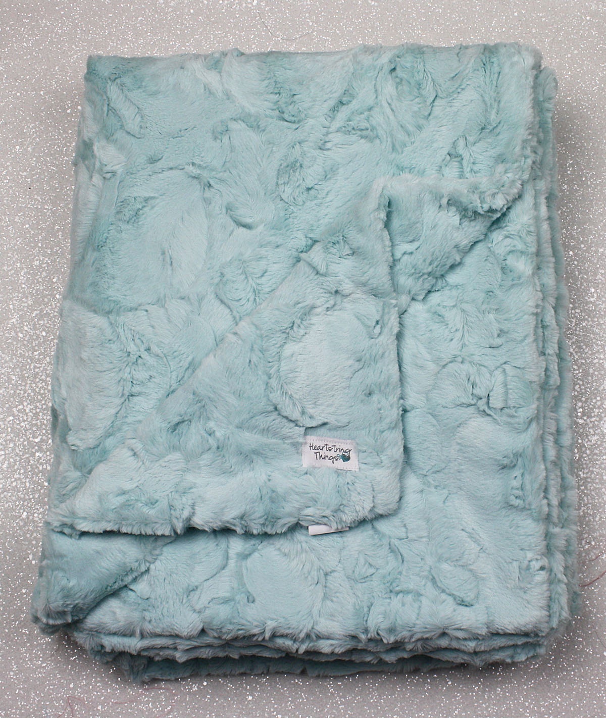 Minky blanket faux fur throw aqua throw soft throw blue