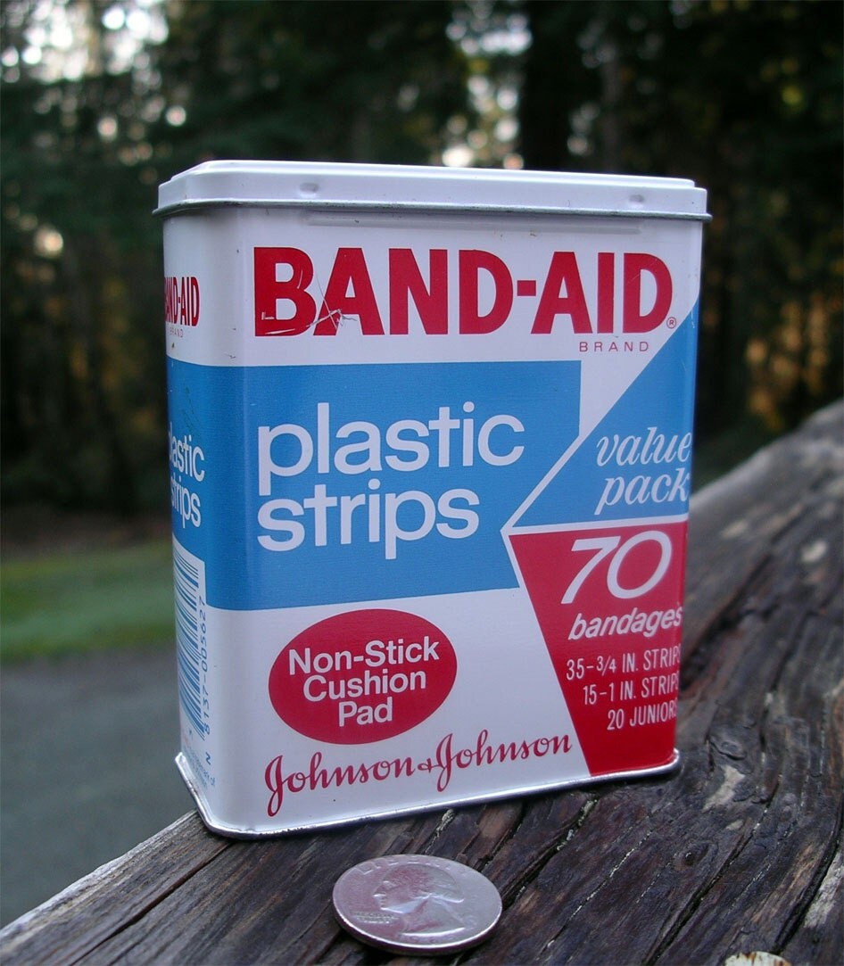 Vintage Band-Aid Tin – BAND-AID® Brand Adhesive Bandages Tin – Empty ...