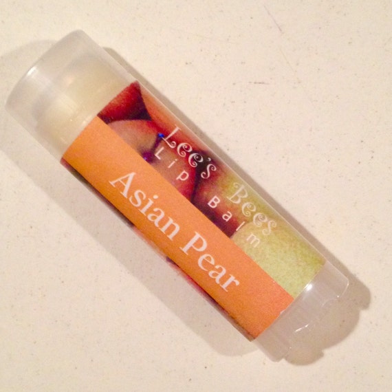 Asian Pear Lip Balm Natural Beeswax Chapstick from Lee the