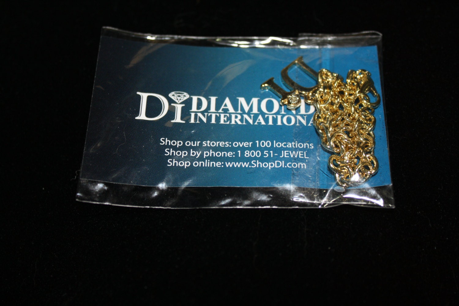 Diamond International Charm Bracelet with Di Charm and Diamond Chip ...