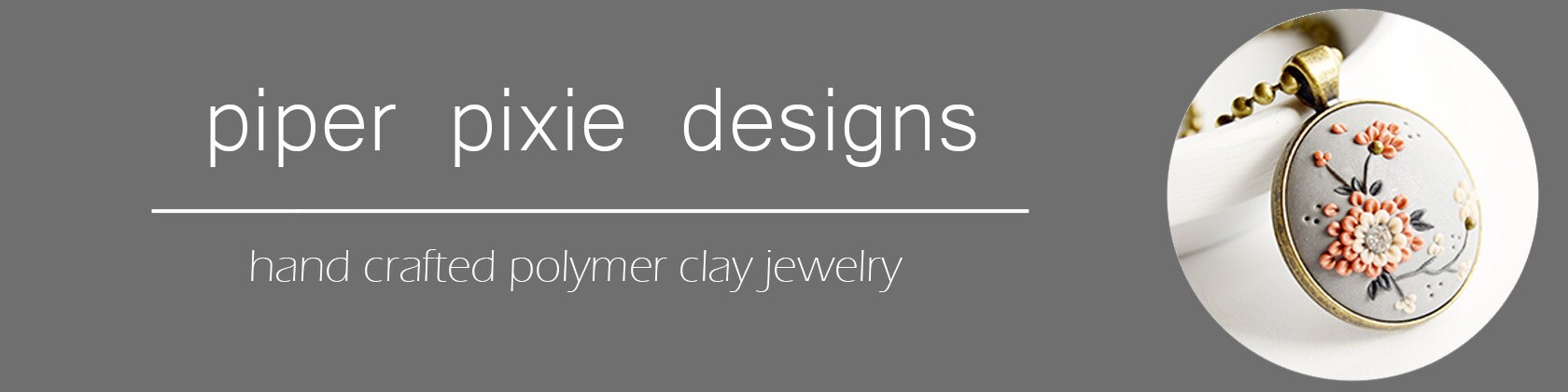 polymer clay jewelry earrings necklaces by PiperPixieDesigns