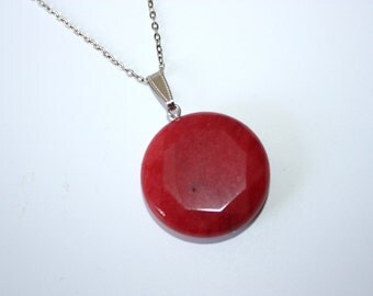 Natural ruby pendant | Etsy