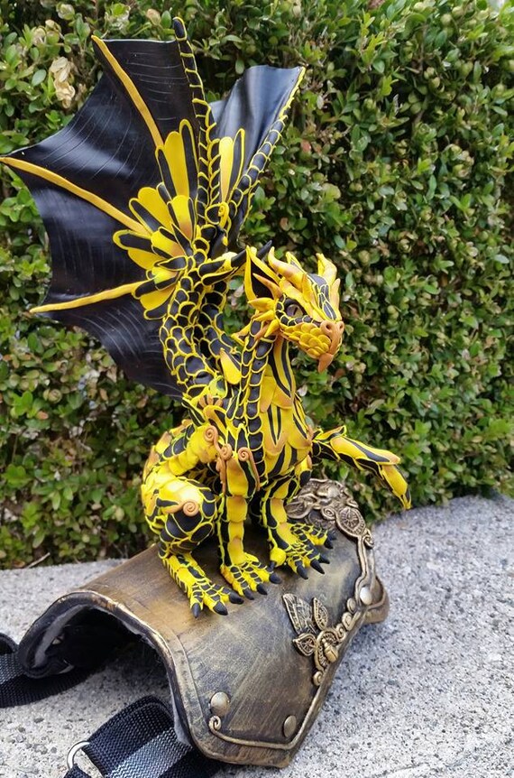Custom Shoulder Dragon Made to Order Polymer by MakoslaCreations