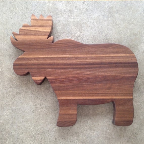 Items similar to Moose cutting board, wooden moose serving platter ...