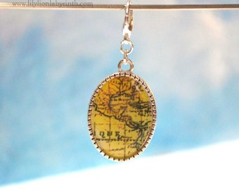 Unique map charm related items | Etsy