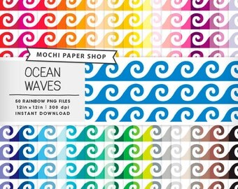 Ocean wave pattern | Etsy
