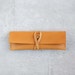 Classy Hand Stitched Tan caramel leather camera case