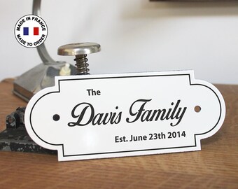 French enamel house number sign 4 x 7.9 Made to