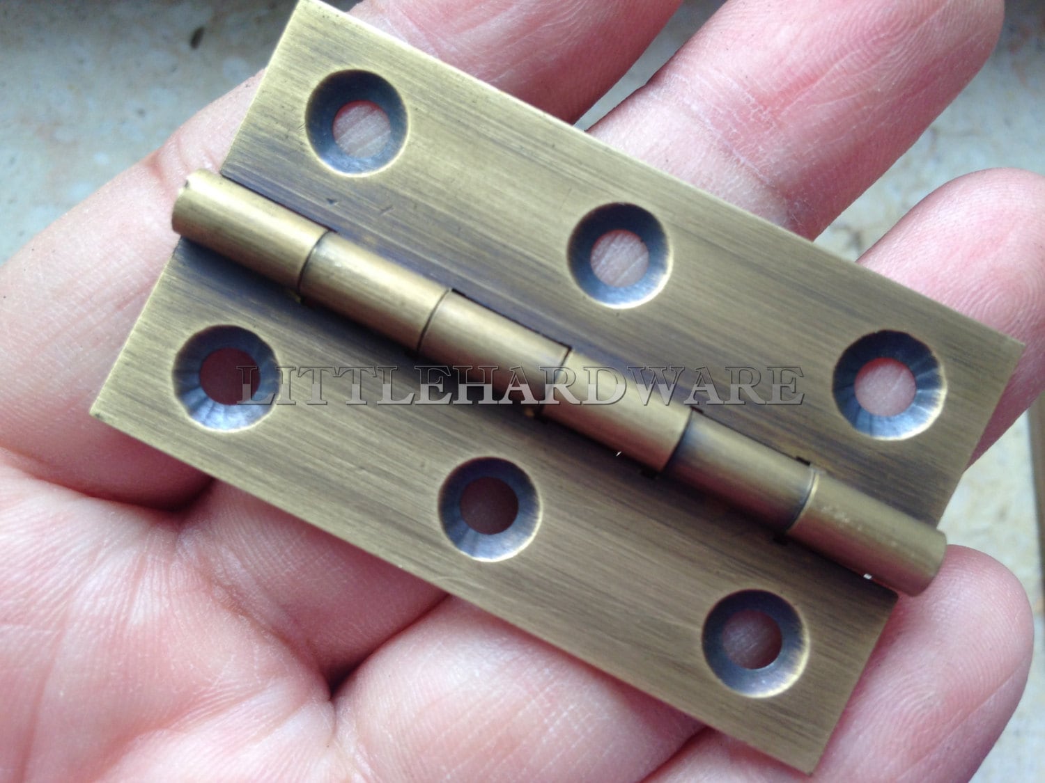 A Pair of Antique Brass Color 2 rustic brass