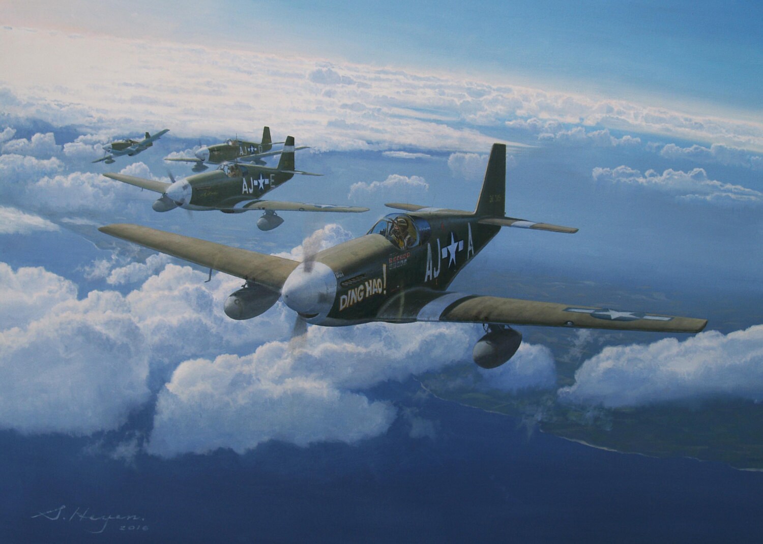 Original Aviation Art: P-51 Mustang painting | eBay