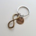 Bronze Infinity Symbol Keychain Gift Couples Anniversary