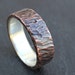 rustic bronze ring rustic mens ring bronze square hammered