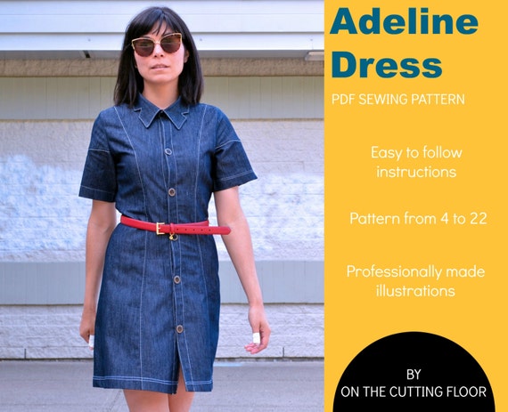 Adeline Dress and Button up Shirt PDF pattern for by DGPATTERNS