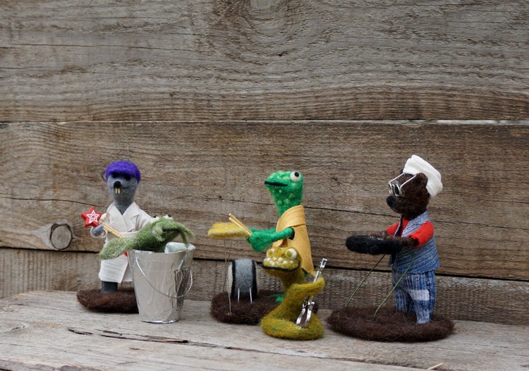 Christmas Muppet Nightmare band Emmet otter's Jug-band by NedaArt