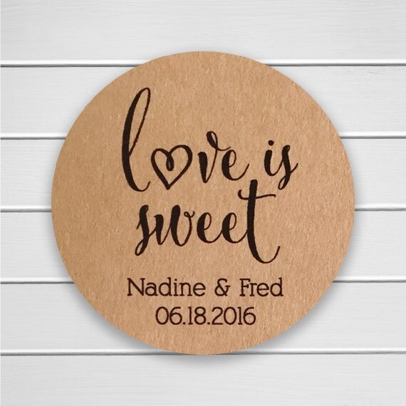 Love is Sweet Wedding Stickers Rustic Wedding Seals Wedding