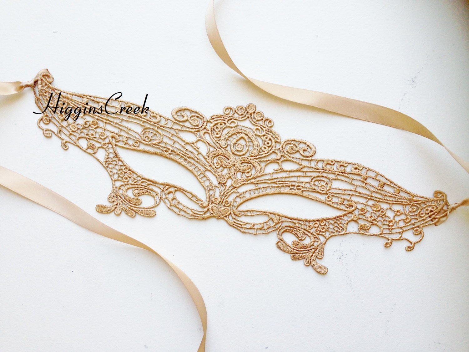 Sexy Gold Masquerade Mask Gold Lace Mask Mardi Gras Mask