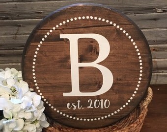 Round wood sign | Etsy