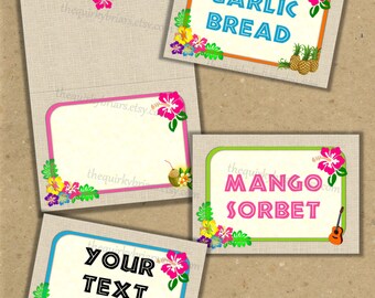 Beach food labels | Etsy