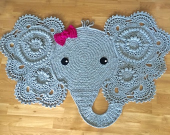 Crochet animal rug | Etsy