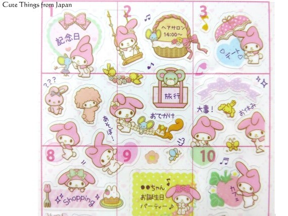 NEW My Melody Planner Stickers Sticker Sheet Tiny Stickers