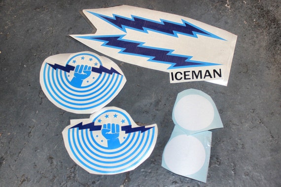 Top Gun Inspired Iceman Decal set for helmet by WorthCreative