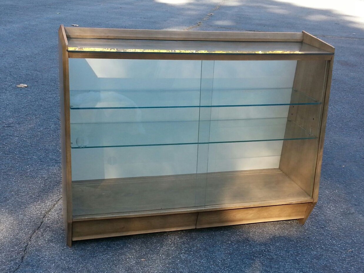 Rare and Beautiful Heywood Wakefield Maple and Glass Retail Display ...