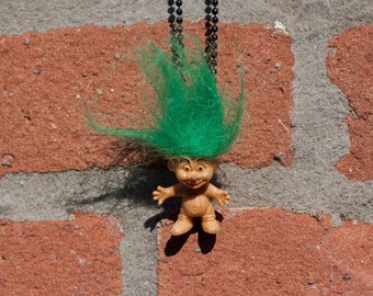 Green hair troll | Etsy