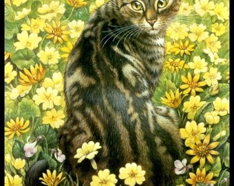 Cat Art Prit Titian Spoof by Susan Herbert 1994 Original