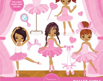 LITTLE BALLERINAS Digital Clipart Set Ballerina Clipart
