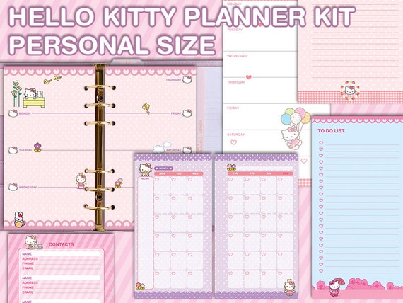 Hello Kitty printable planner kit personal size by FiloDelight