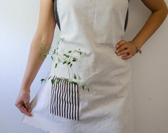 Natural linen apron | Etsy