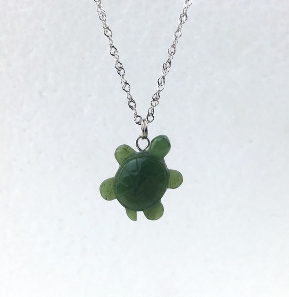 Canadian Nephrite Jade Turtle Pendant Turtles by JadeMineCanada