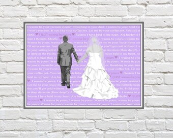 Items similar to First Dance Lyrics Portrait on Etsy