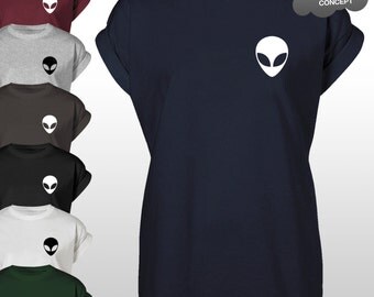 Alien Head Sweater Top Sweatshirt Jumper Alian UFO Space