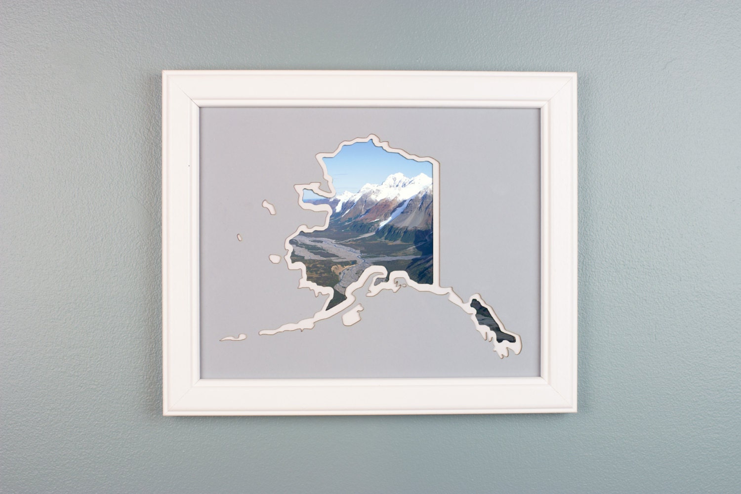Alaska Photo Map by MemorableMats on Etsy
