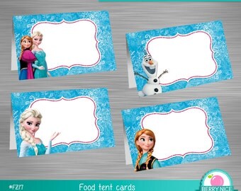 Frozen food cards | Etsy