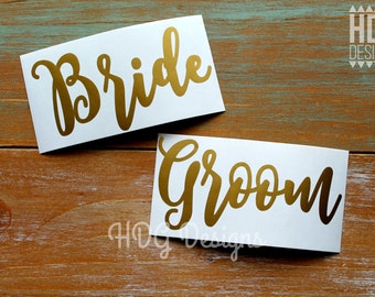 Bride groom stickers | Etsy