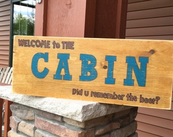 Fun cabin signs | Etsy