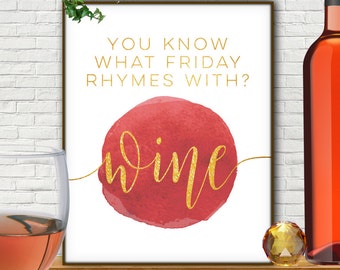 Wine poster | Etsy